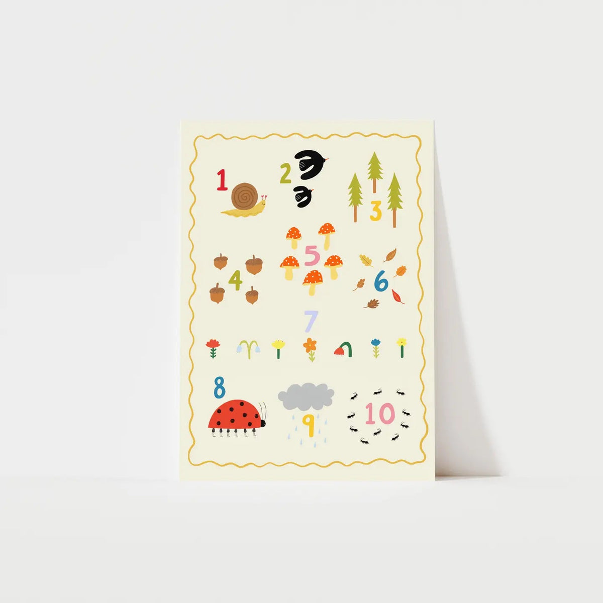 Nature Numbers 1-10 Art Print — Needle and Grain